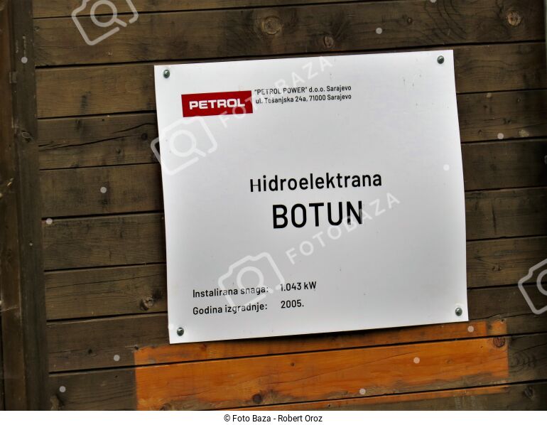 Tabla MHE Botun, rijeka Kozica, Fojnica - preuzmite fotografiju | Foto Baza