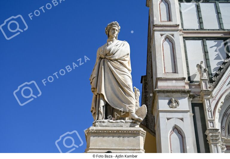 Firenca, Italija: Kip Dantea Alighierija - preuzmite fotografiju | Foto ...